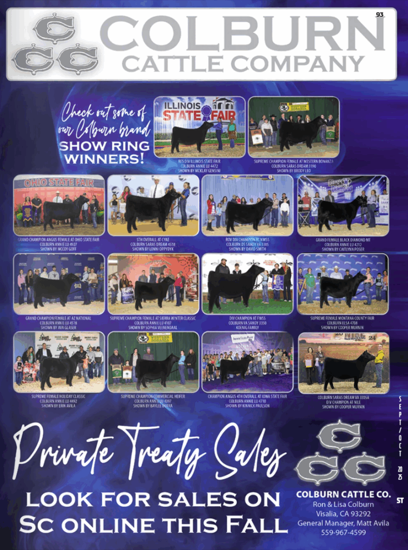 2025 Cattle Sales - Colburn Cattle Company